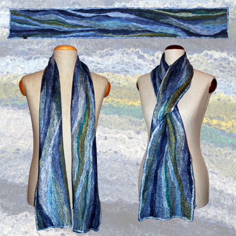 Seidenschal Element Wasser - P.E.B. Design-Shop